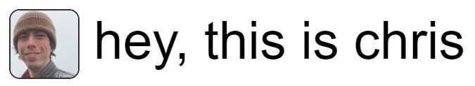 hey, this is chris